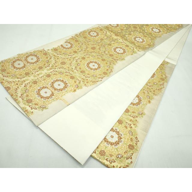 平和屋本店□極上 西陣 川島織物 六通柄 本袋帯 正倉院花文 金銀糸