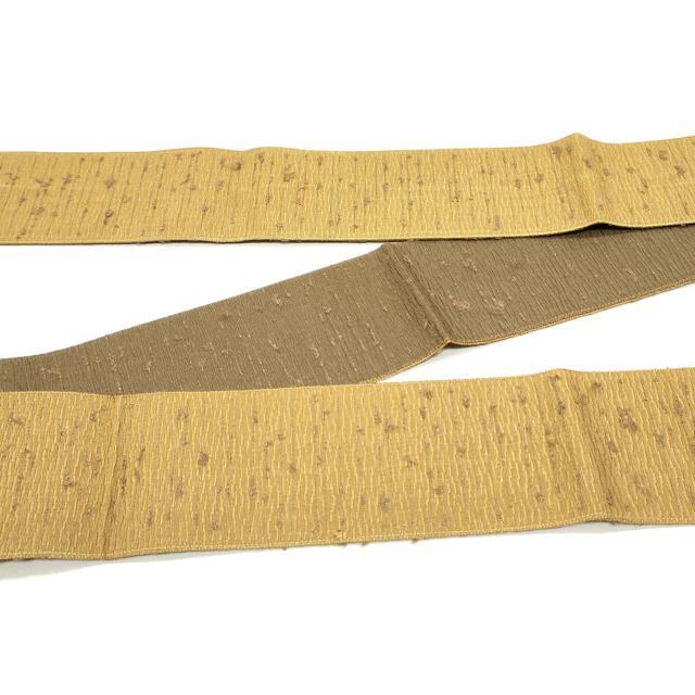 平和屋着物○男性 本場筑前博多織 両面 角帯 間道 正絹 逸品 未使用