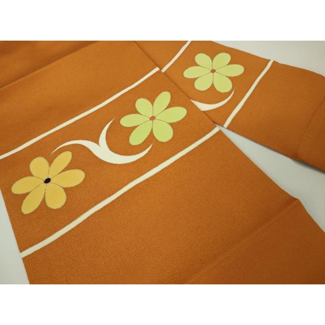 平和屋本店□極上 銀座 志ま亀 九寸名古屋帯 花 黄櫨染色