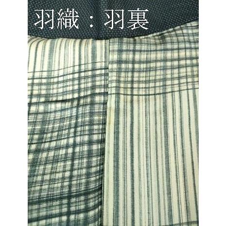 平和屋着物■極上　男性　お召　アンサンブル　濃藍色地　逸品　未使用　DZAA9207kh5 平和屋着物□極上 男性 お召 アンサンブル 濃藍色地 逸品 未使用