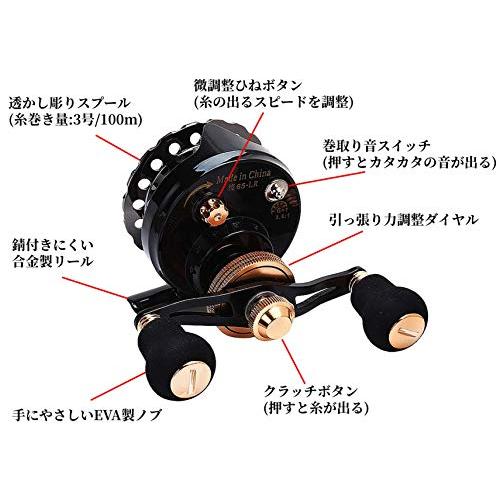 heizi 筏 リール ベイトリール ワカサギ タイコリール 穴釣り チヌ