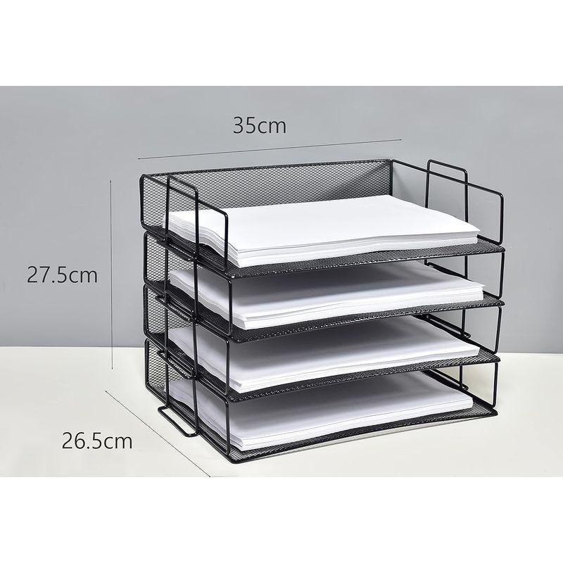 Yfs A3andb4書類棚 A3収納トレー 高さ調節でき 縦型＆横型 4段 8段 B4and6段浅深対応 A3コピー用紙収納ケース レターケース 20240112180056 00095 ヘリオ