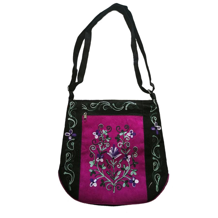 ネパール スエード ボタニカル柄 肩掛けショルダーバッグ アジアン エキゾチック ファッション エスニック 鞄 かばん バック 軽い/nepa-ba58 : HELLO IMPORT - 通販 ...