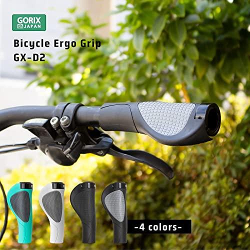 GORIX(ゴリックス) 自転車グリップ GX-D2 [ ロックオン グリップ クロスバイク mtb 自転車 ] ホワイト ...