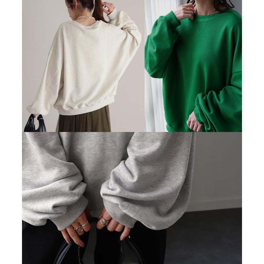 スウェット レディース トップス トレーナー バルーン袖 無地 長袖 オーバーサイズ ぽわん袖 :d080:HUG.U(ハグユー) - 通販 - Yahoo!ショッピング