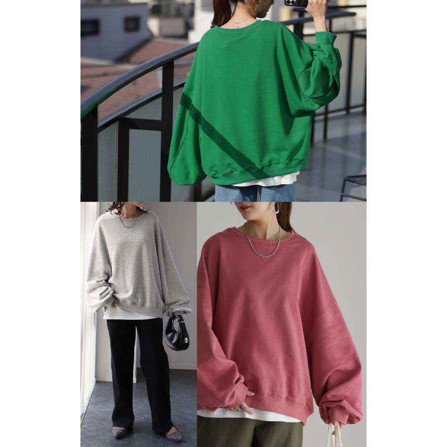 スウェット レディース トップス トレーナー バルーン袖 無地 長袖 オーバーサイズ ぽわん袖 :d080:HUG.U(ハグユー) - 通販 - Yahoo!ショッピング
