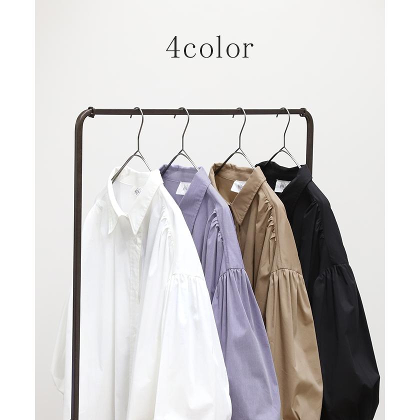 シャツ レディース トップス チュニック ブラウス ぽわん袖 バルーンスリーブ ギャザー フリル 長袖 羽織 体型カバー :d171:HUG.U(ハグユー) - 通販 - Yahoo!ショッピング