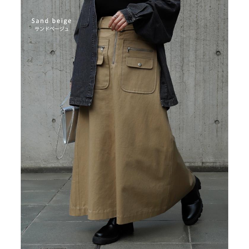 スカート ポケット チノスカート Aラインスカート レディース ベルト ボトムス :d256:HUG.U(ハグユー) - 通販 - Yahoo!ショッピング