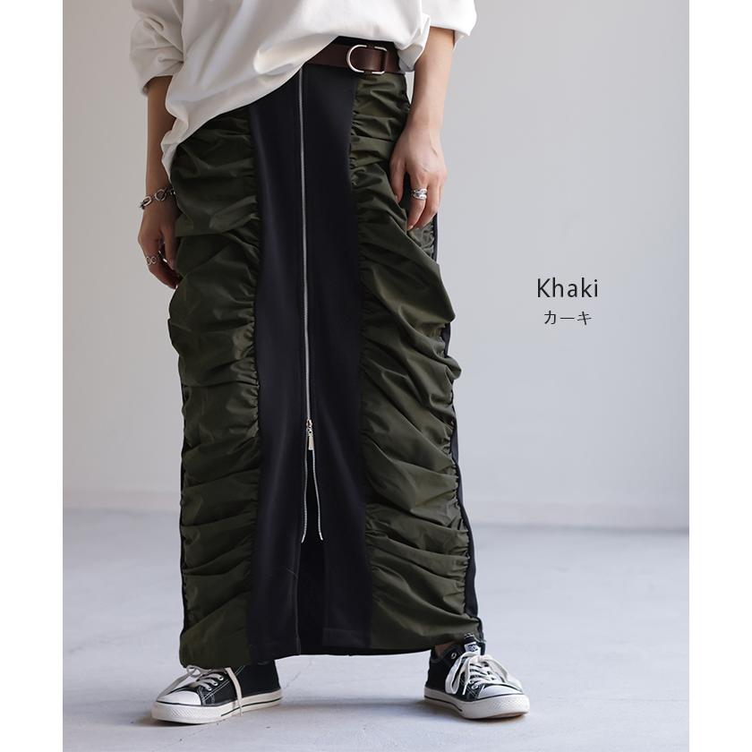 スカート サイド ギャザー タイトスカート レディース ボトムス 変形 ロングスカート マキシスカート スウェット :d391:HUG.U(ハグユー) - 通販 - Yahoo!ショッピング