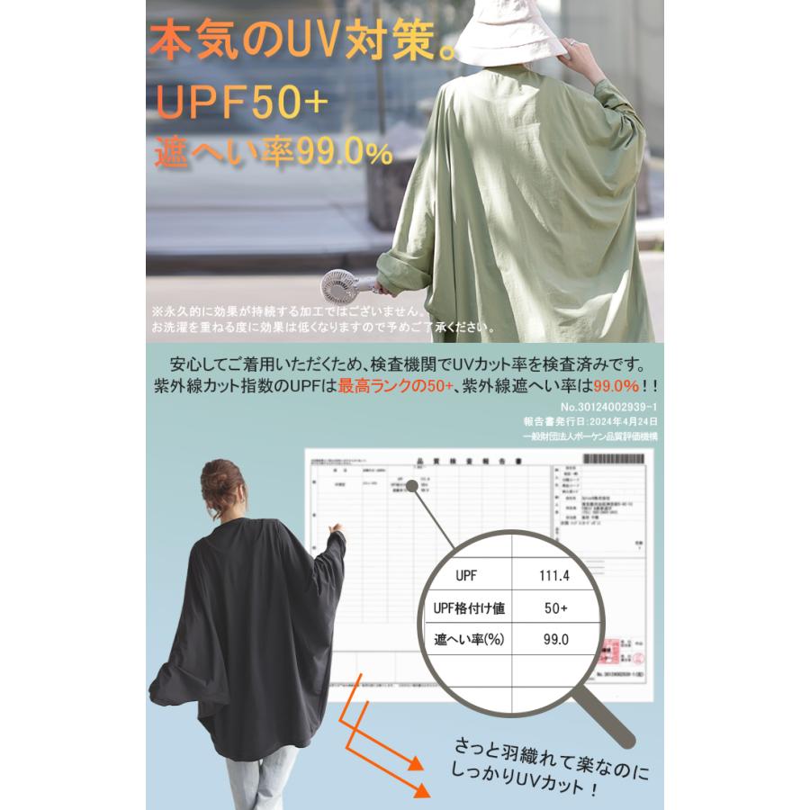 HUG.U カーディガン 接触冷感 UVカット 変形 カーデ 薄手 レディース トップス ドルマン チュニック : HUG.U(ハグユー) - 通販 - Yahoo!ショッピング