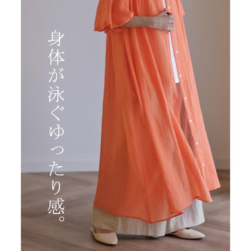 ワンピース レディース ロング コットン 半袖 ナチュラル ぽわん袖 ゆったり シアー 体型カバー リゾート :jp302:HUG.U(ハグユー) - 通販 - Yahoo!ショッピング