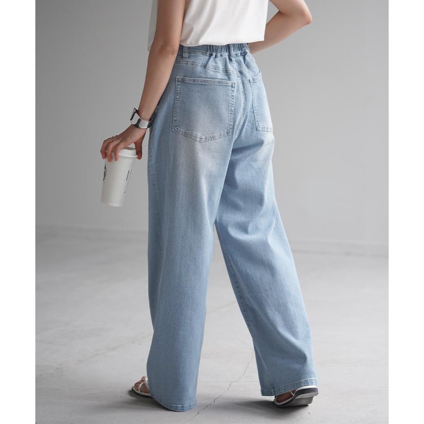 デニム 接触冷感 レディース デニムパンツ ワイドパンツ ワイド ジーンズ ジーパン ロング ズボン ボトム :jp404:HUG.U(ハグユー) - 通販 - Yahoo!ショッピング