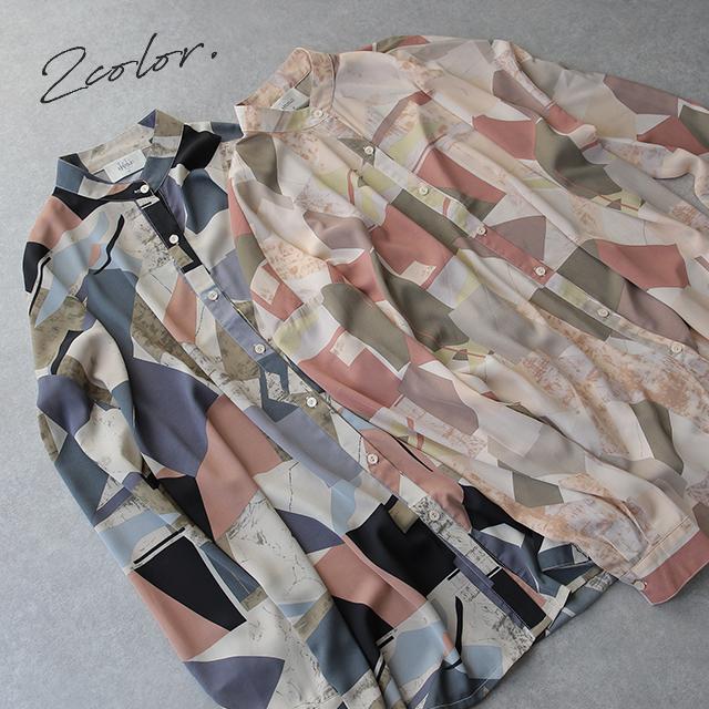 HUG.U シャツ シアーシャツ レディース シアー トップス ブラウス バンドカラー : HUG.U(ハグユー) - 通販 - Yahoo!ショッピング