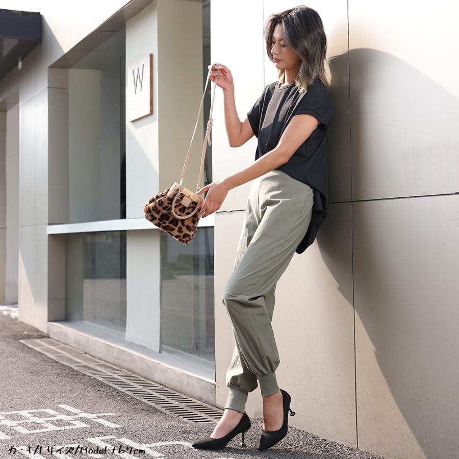 『抜け感×サラサラで美脚見え』裾リブスリットパンツ ボトムス 冷感パンツ スリットパンツ 伸縮性 無地 ストレッチ ロングパンツ 美脚 ...