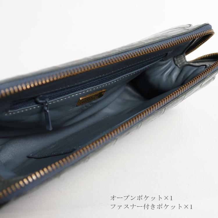 訳あり ナイルクロコ レザー イブニングバッグ セカンドバッグ グレー 送料無料 ギフト プレゼント :cr2031:ファー 本革製品専門店 ...