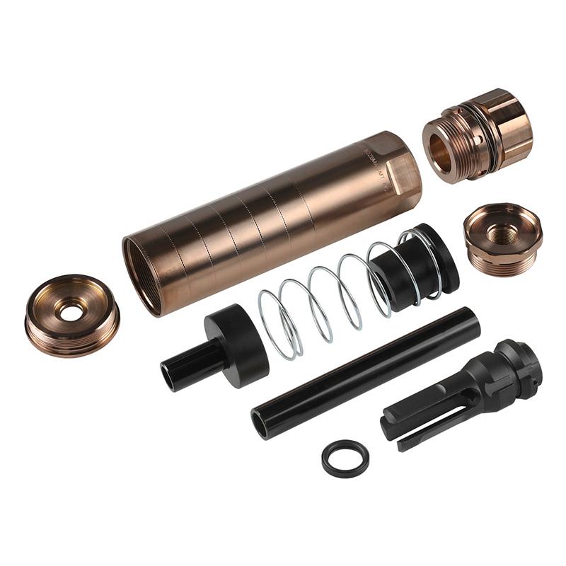 Airsoft Artisan REX MG7スタイル QDサイレンサー(14mm逆ネジアダプター付属) ＆ DA KeyMoタイプ フラッシ ...