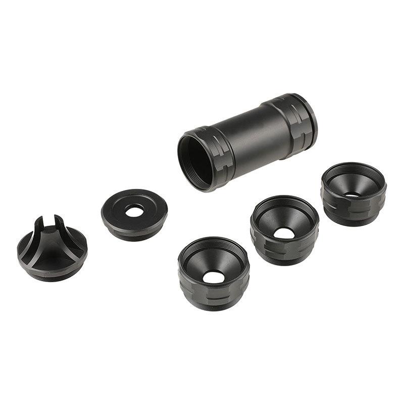 Revanchist Airsoft JK Armament MSTスタイルサイレンサー Type A (14mm逆ネジ) BK :ra ...