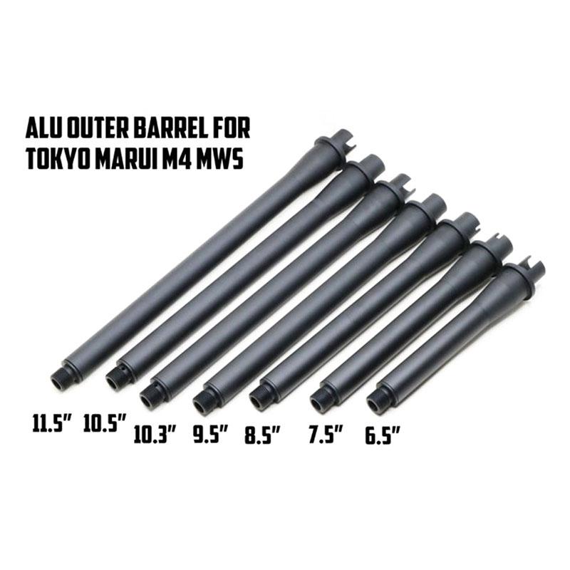Revanchist Airsoft 10.3/10.8inch アウターバレルセット (東京マルイ M4 MWS対応) Black :ra ...