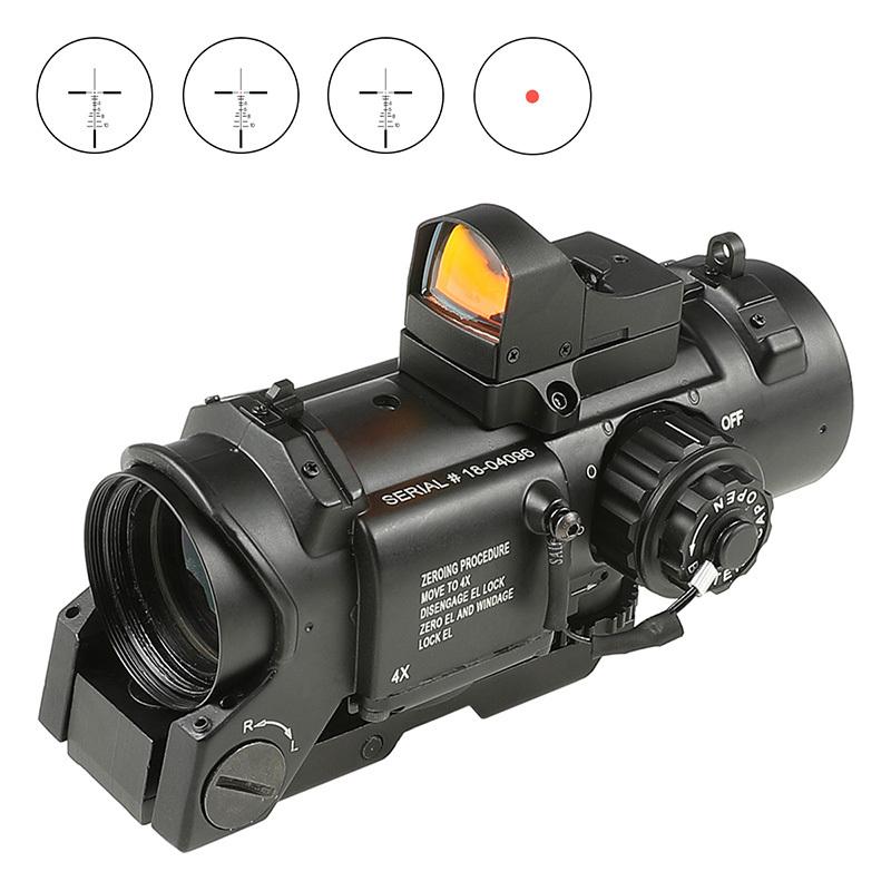ELC SPECTOR DR タイプ 4倍固定スコープ＆OPダットサイト ブラック BK Black 20mmレール 4倍固定 : ミリタリー ...