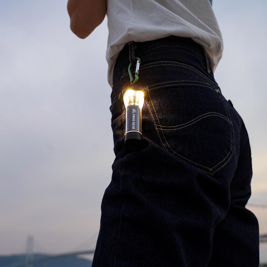 SWAG GEAR LEDフラッシュライト 三脚付属 マグネット LEDランタン キャンプ アウトドア ランタン LEDライト キャンプギア 新規購入