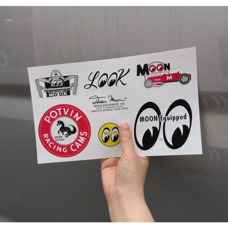 MOONEYES レターパックプラス対応 ムーンアイズ 7デザイン ステッカー シート カーアクセサリー 車外アクセサリー 車ドレスアップ用品 文具 : 雑貨屋Hermit(ハーミット ...