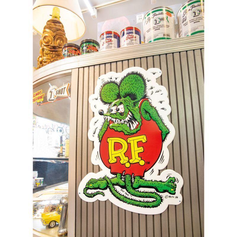 RAT FINK ラットフィンク ダイカット ティンサイン グリーン 緑色 メタルサイン 壁面装飾 ブリキ看板 スチールサイン アメリカ ...