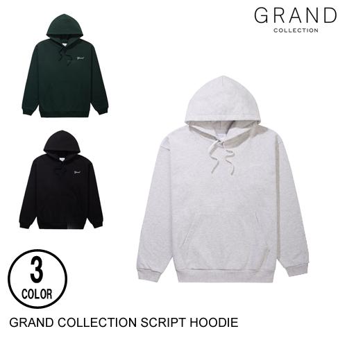GRAND COLLECTION グランドコレクション SCRIPT HOODIE 3色 M-L パーカー フーディー : ヘスター - 通販 ...