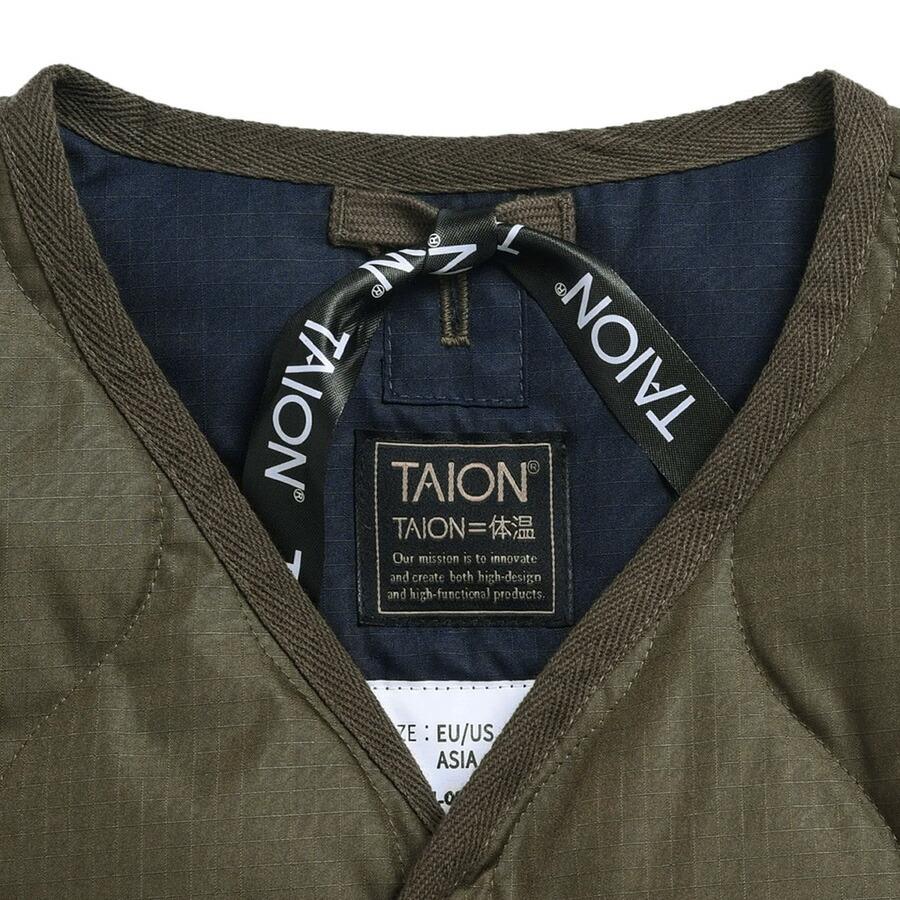 TAION 8/10+5% タイオン ダウンジャケット 101zml-1 Taion ミリタリー Vネックジップ インナー Military W-zip Down Jkt メンズ レディース ...