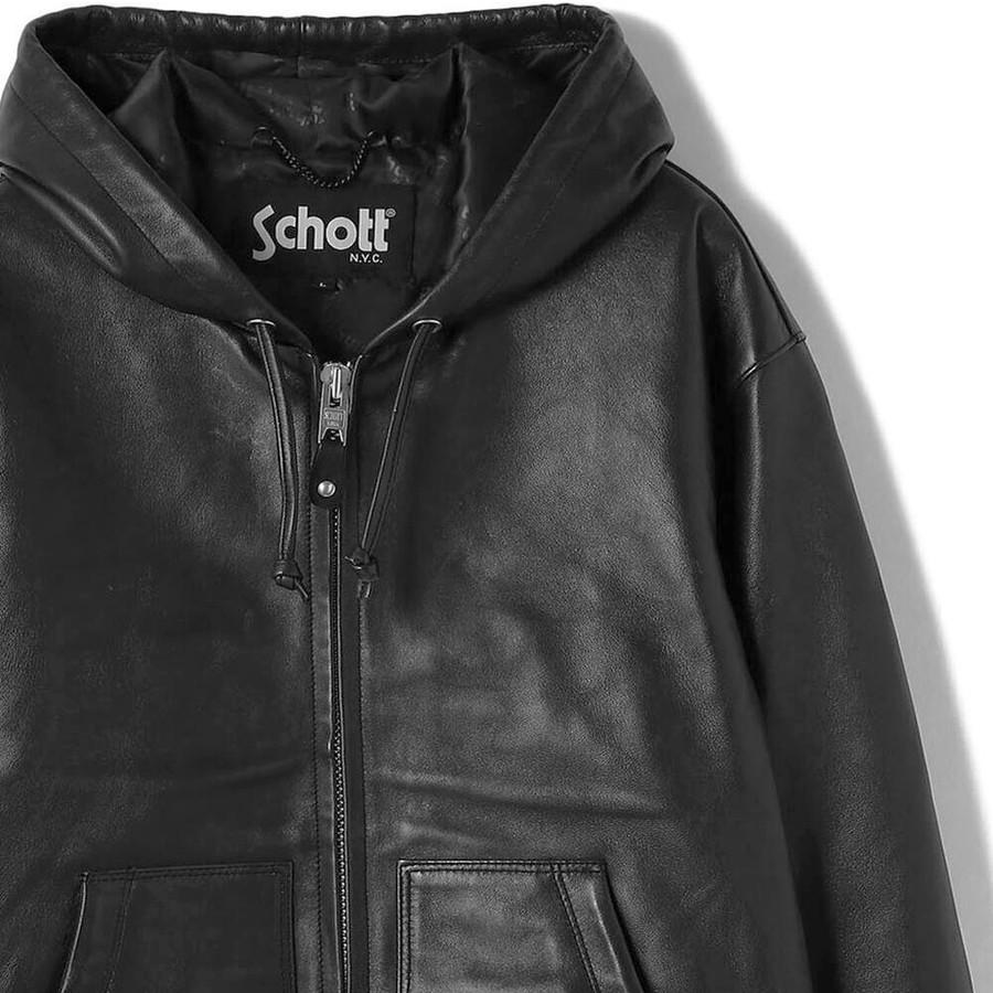 Schott N.Y.C ショット レザーパーカー フルジップ シープスキン Schott N.Y.C ショット レザーパーカー フルジップ シープスキン