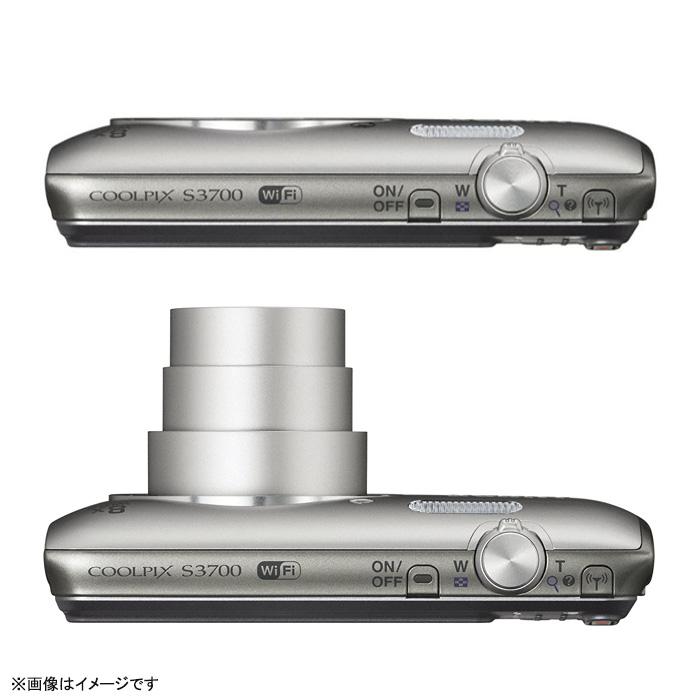COOLPIX 中古 Nicon コンパクトデジタルカメラ S3700 光学8倍ズーム 2005万画素 ニコン クールピクス 軽量 デジカメ ...