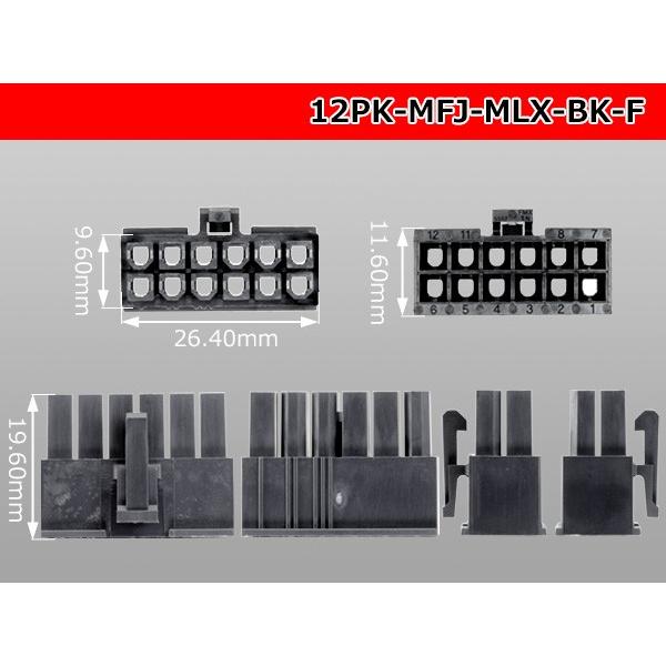 Molex Mini-Fit Jrシリーズ 12極 [2列]メスコネクタ[黒色] /12P-MFJ-MLX-BK-F-tr :12P-MFJ ...