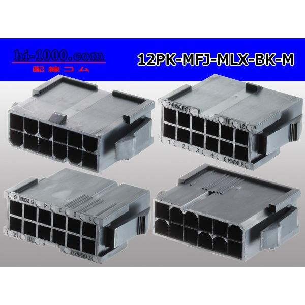 Molex Mini-Fit Jrシリーズ 12極 [2列]オスコネクタ[黒色] /12P-MFJ-MLX-BK-M-tr :12P-MFJ ...