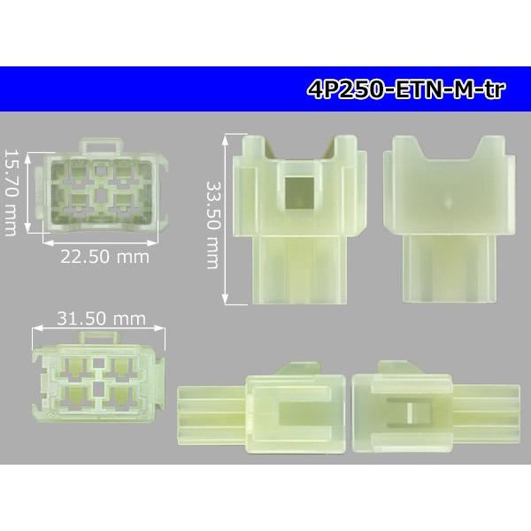 住友電装250型ETNシリーズ4極M側コネクタ（端子別）/4P250-ETN-M-tr : 4p250-etn-m-tr : 配線コム - 通販 - Yahoo!ショッピング