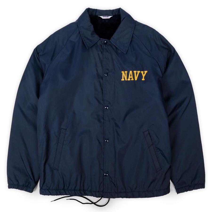 US.NAVY 80's ボアライナー コーチジャケット ミリタリー 米軍 珍品 USA製 ヴィンテージ 古着 (-7818) ネイビー ...