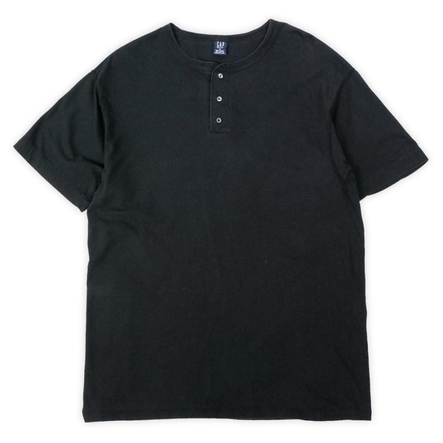 オールドギャップ OLD GAP 90's ヘンリーネック Tシャツ USA製 無地 ブランク ビンテージ 古着 (-8849) ブラック / 黒 XL : Hi-smile - 通販 ...