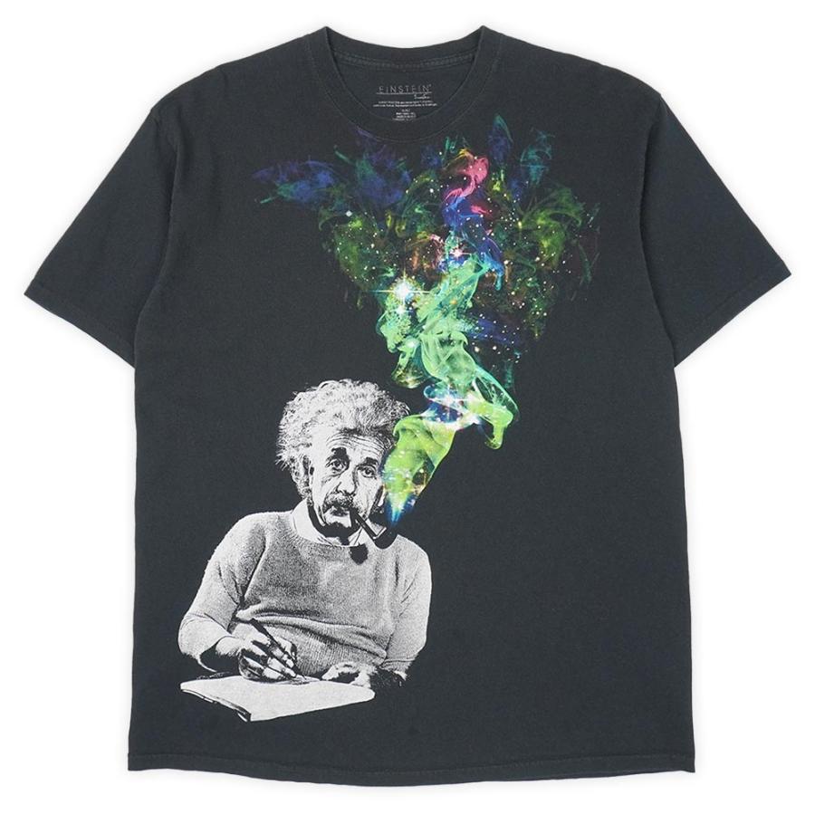 アインシュタイン Albert Einstein 00s USA 偉人 イラスト ビッグサイズ ヴィンテージ 古着 Tシャツ (-2560) ブラック / 黒 XL : Hi-smile ...