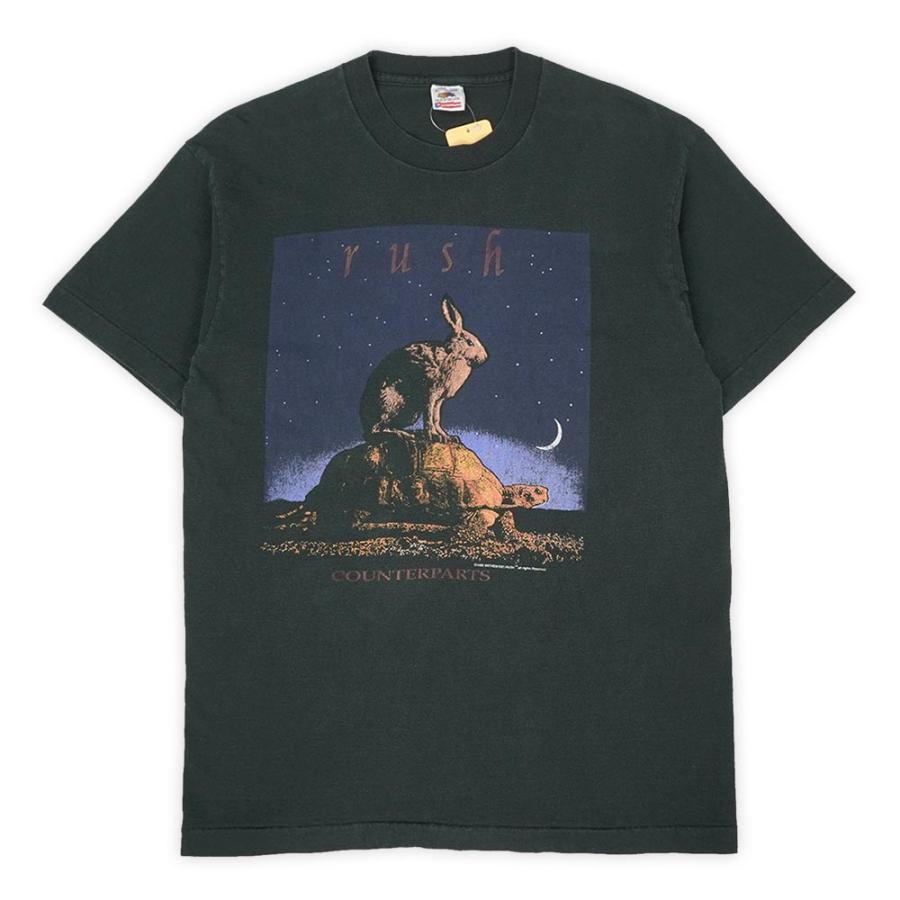 ラッシュ RUSH 90s バンドTシャツ ツアーT COUNTERPARTS トラビススコット着 USA製 ヴィンテージ 古着 (-5905) ブラック / 黒 L : Hi-smile ...