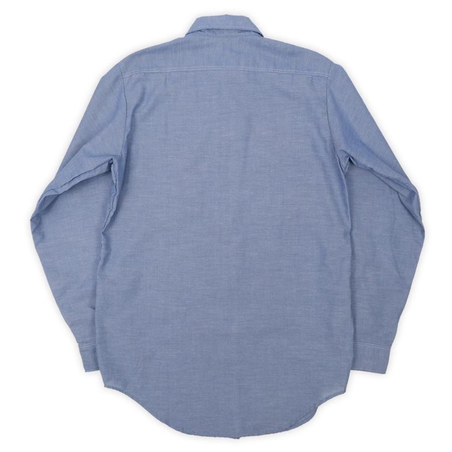 ビッグマック BIG MAC 70's シャンブレーシャツ 長袖 無地 定番 USA ヴィンテージ アメリカ古着 JCペニー (-6809) ブルー / 青 M : Hi-smile - 通販 ...
