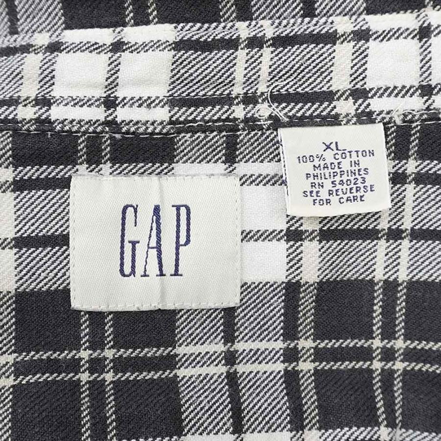 オールドギャップ OLD GAP 00s フランネル ワークシャツ チェック柄 旧タグ ヴィンテージ 古着 (-9284) ブラック × ホワイト XL : Hi-smile - 通販 ...