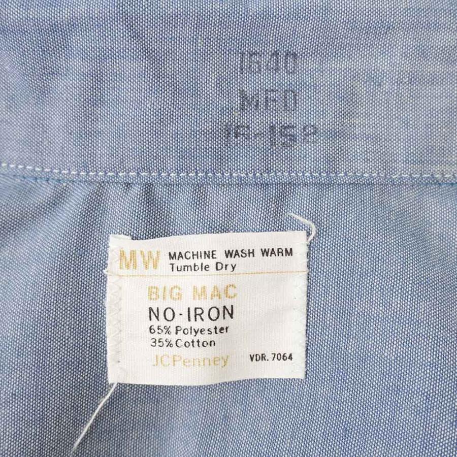 ビッグマック BIG MAC 70's 半袖 シャンブレーシャツ ワーク 無地 定番 JCペニー USA ヴィンテージ 古着 (-9849) ブルー / 青 M : Hi-smile - 通販 ...
