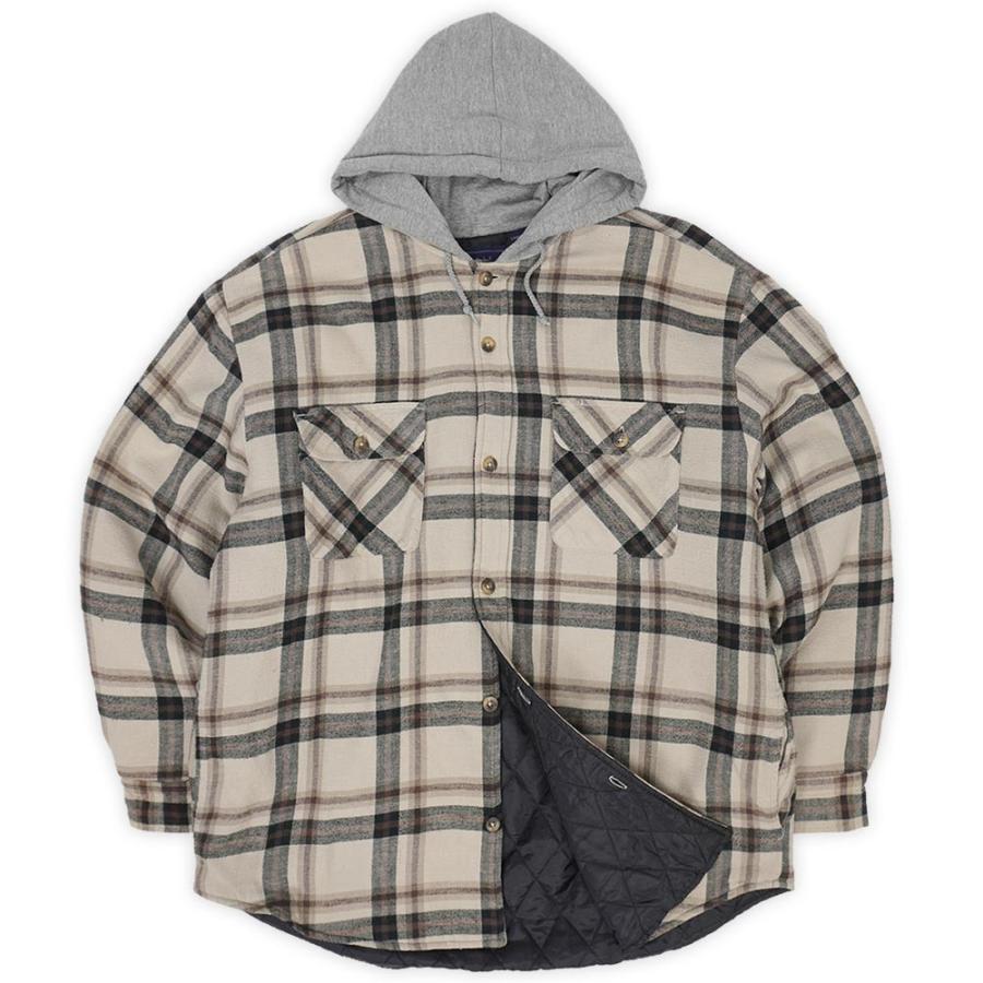 ベーシックエディション BASIC EDITIONS 90s キルティングライナー フーディーネルシャツ (-3825) ベージュ系 / チェック柄 L : Hi-smile - 通販 ...