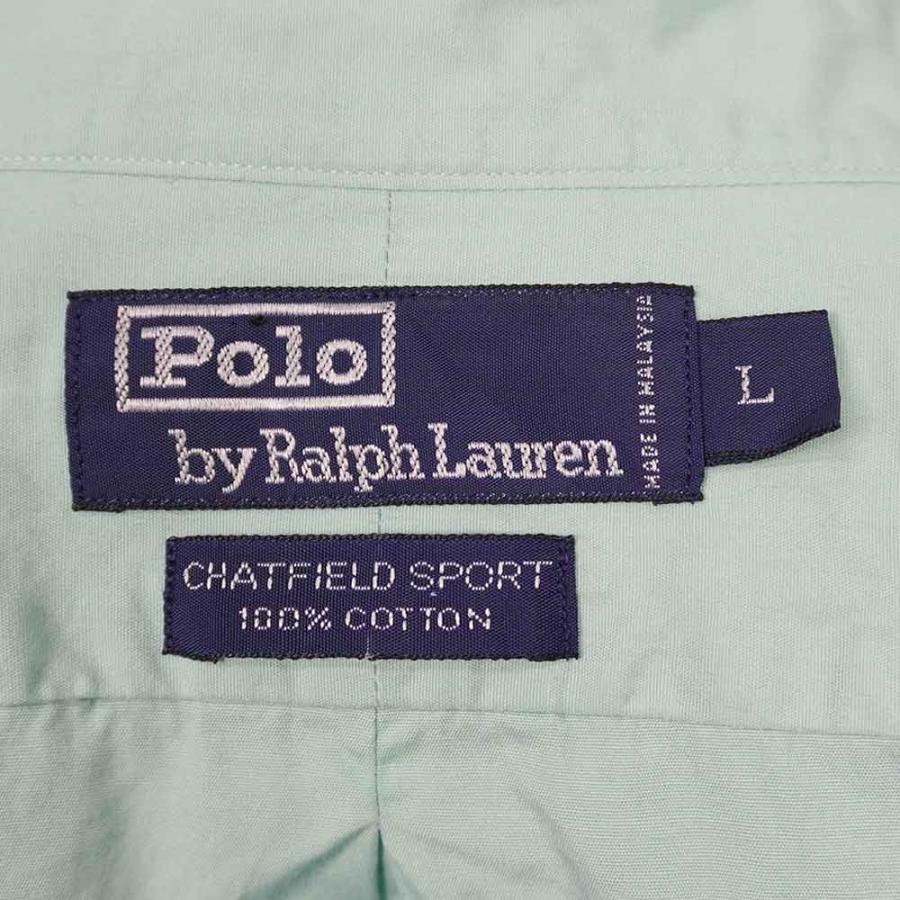 ポロラルフローレン POLO RALPH LAUREN 90s レギュラーカラーシャツ ポプリン CHATFIELD SPORT (-3912) ティファニーブルー L : Hi-smile ...