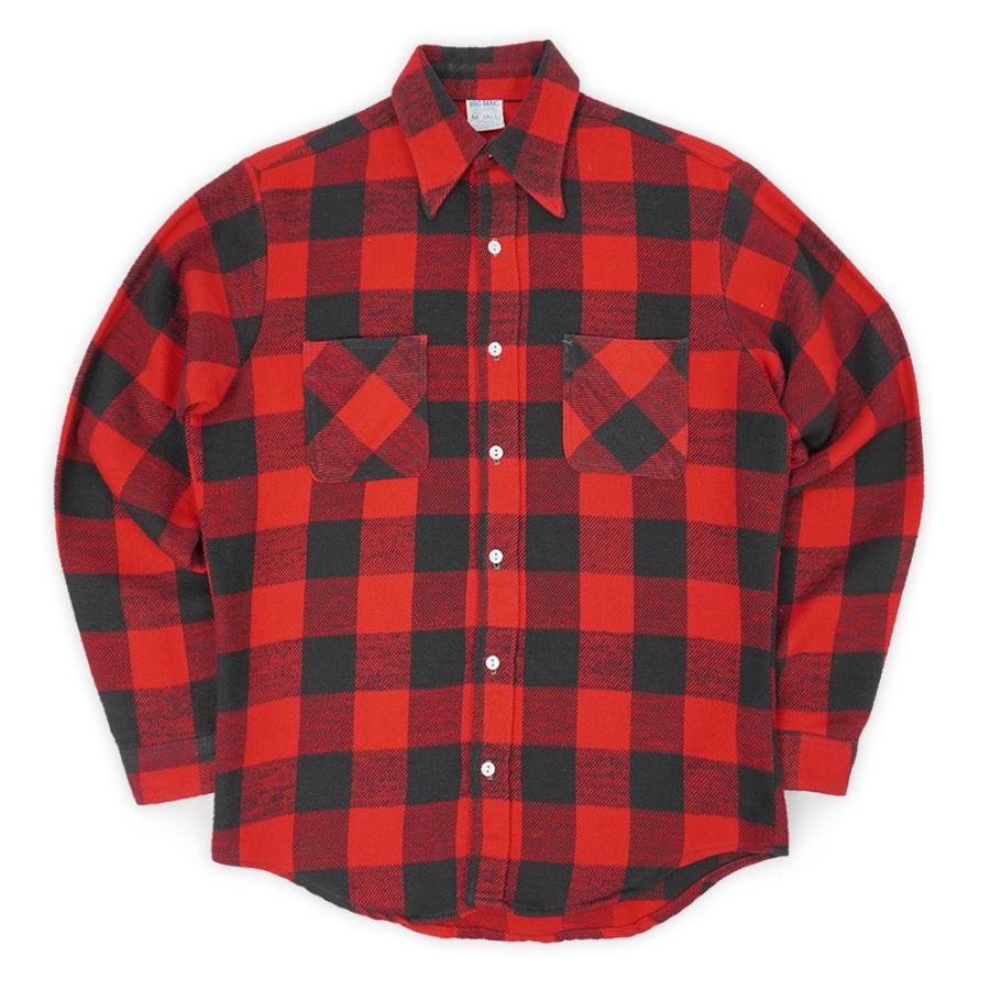 ビッグマック BIG MAC 70s ブロックチェック ヘビーネルシャツ 単色タグ 旧タグ ヴィンテージ (-4536) レッド×ブラック M-TALL : Hi-smile - 通販 ...