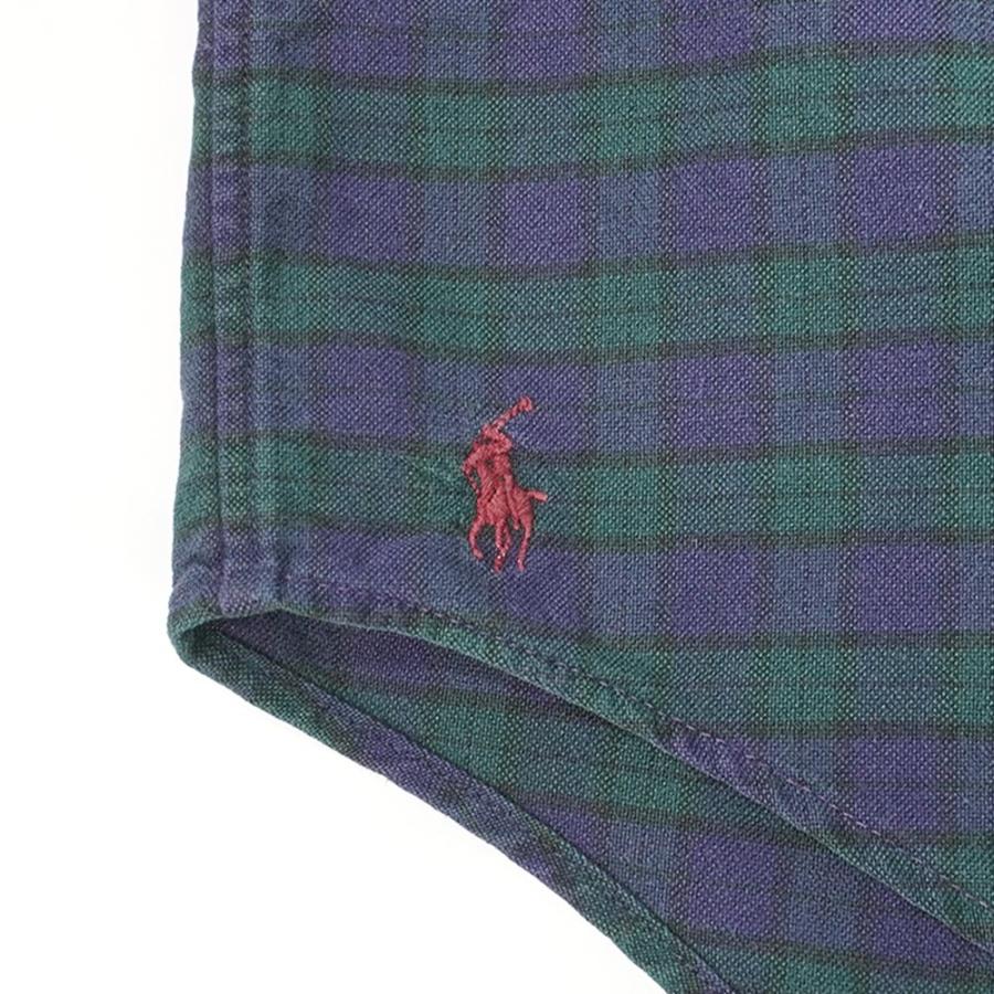ポロラルフローレン POLO RALPH LAUREN 90s ボタンダウンシャツ The Big Oxford SHIRT USA製 裾ポニー(5062) ブラックウォッチ L : Hi ...