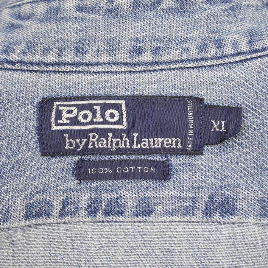 ポロラルフローレン POLO RALPH LAUREN 90s デニムワークシャツ ガチャポケ 珍品 ヴィンテージ (-5149) インディゴブルー XL : Hi-smile - 通販 ...
