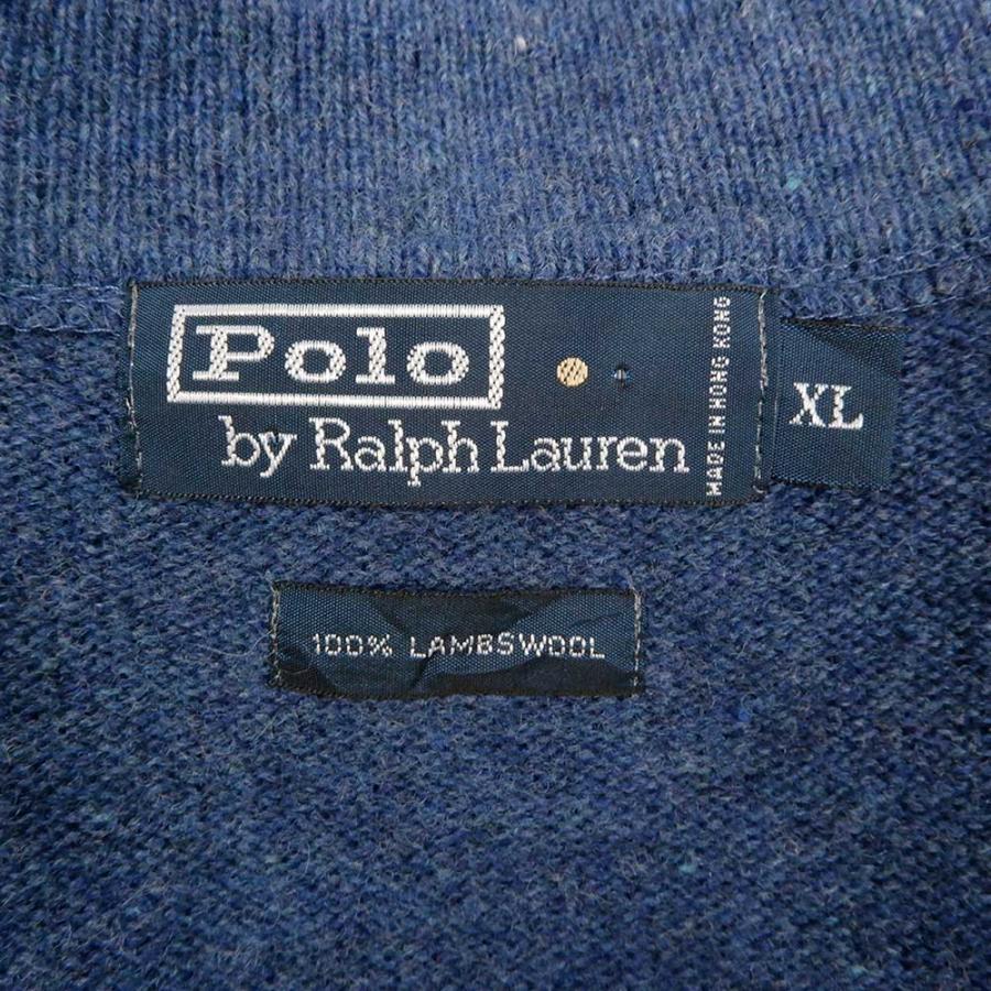 ポロラルフローレン POLO RALPH LAUREN 90's 00's ニットポロ セーター ラムウール ビンテージ 古着 (-7984) ヘザーネイビー XL : Hi-smile ...