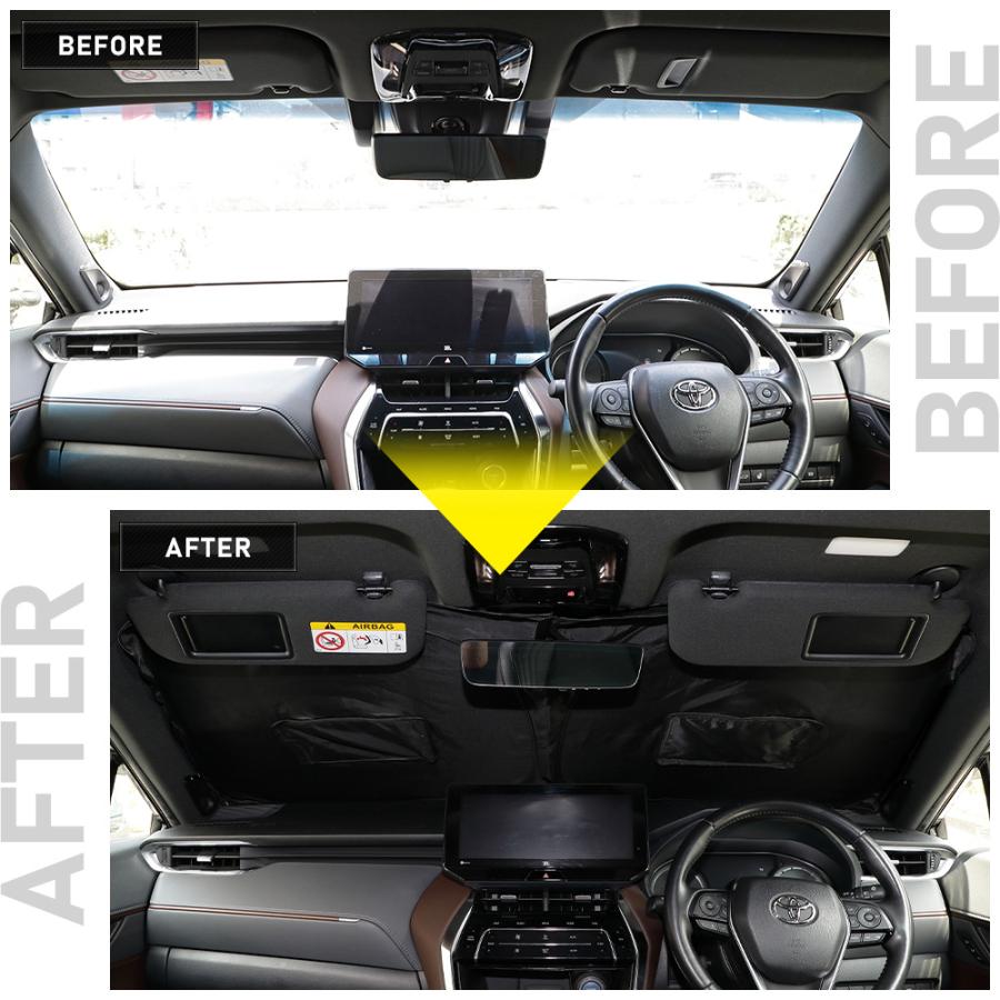 ハリアー80系 専用 小窓付きポップアップサンシェード フロント用 uvカット 紫外線 カット 日除け 遮光 車用 プライバシー トヨタ : y502-183 : カー用品 カスタムパーツ ...