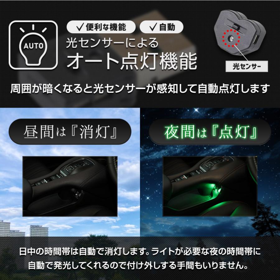 YOURS USBライト 車 イルミライト 車内ライト LED USBイルミネーション MULTI type-A type-C[1個/2個]間接照明 ルームランプ : カー用品 カスタムパーツ ...