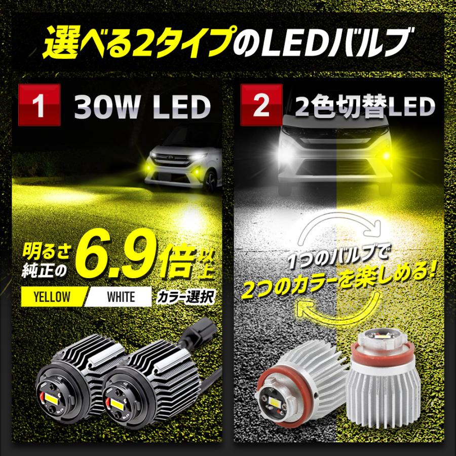 YOURS 新型ムーヴ/ステラ 適合 純正フォグランプ 交換用 LED バルブ 選べる2タイプ L1B フォグ ムーブ MOVE LA850S 860S DAIHATSU ダイハツ [1 ...