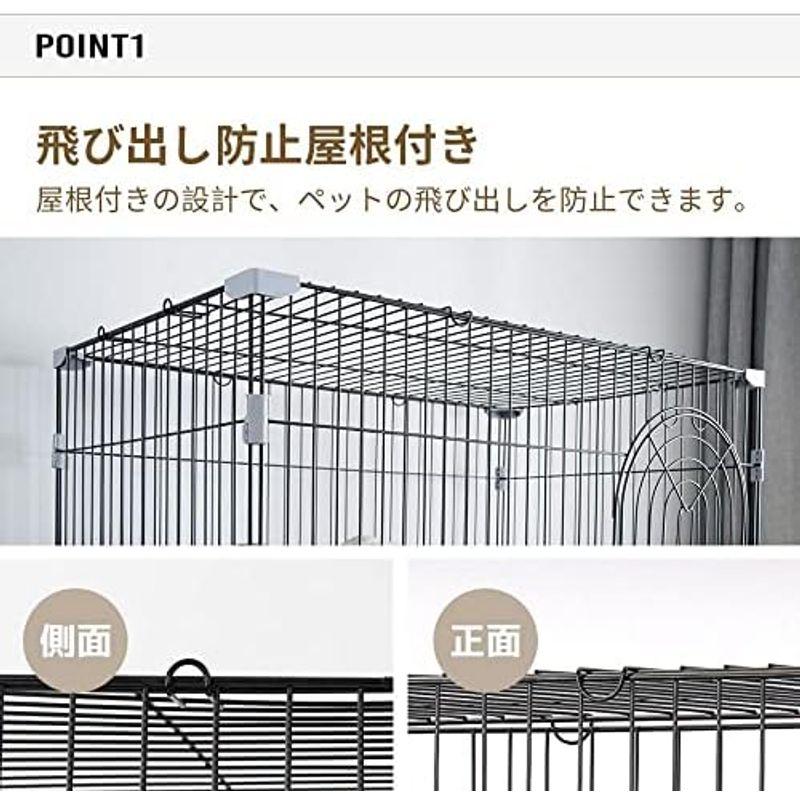 オーエスジェイ(OSJ) 猫ケージ キャットケージ 2段 おしゃれ キャットハウス ネコハウス 留守番 梯子付き 保護 脱走防止 組み立て簡 : 20240202200056-00592 ...